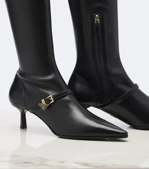 Prada Leather Knee-high Boots