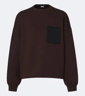 Loewe Anagram Cotton-blend Sweater - Brown