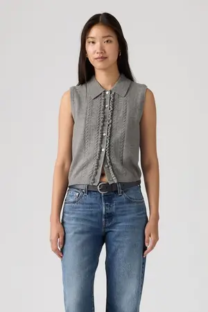 LEVI'S Supersoft Mini Ruffle Vest Top