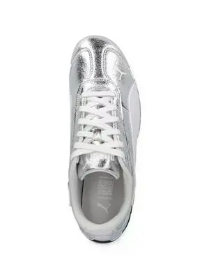 PUMA Replicatch Metallic Whisper Cracked-effect Low-top Sneakers