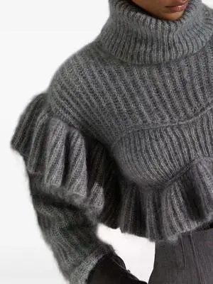 Elisabetta Franchi Knit Pullover With Ruffles