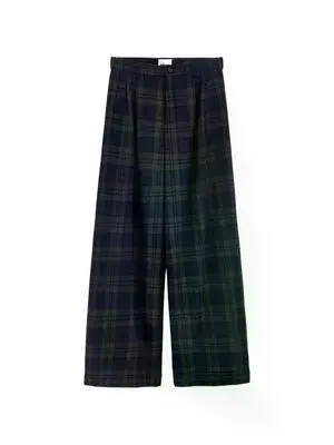 BELLEROSE Check-pattern Wide-leg Trousers - Blue