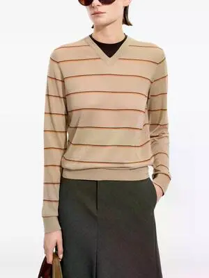 JNBY V-neck Striped Sweater