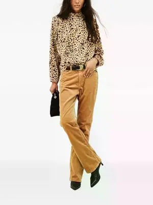 Ba&sh High-neck Animal Print Blouse