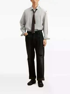 CROQUIS Gingham-check Shoulder-detail Shirt