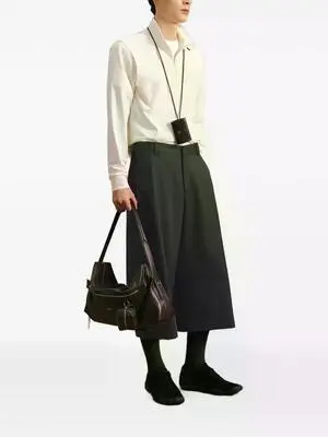 CROQUIS Relaxed-fit Curved-leg Trousers - Grey