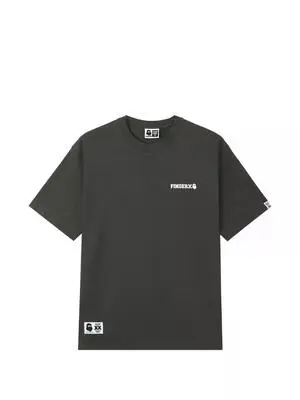 FINGERCROXX Logo-print Cotton T-shirt - Grey