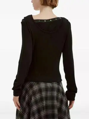 MUSIUM DIV. Layered-effect Stud-embellished Top