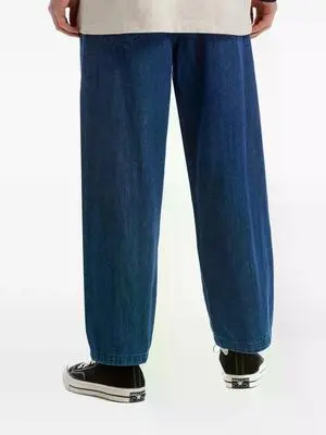 FINGERCROXX Pleated Jeans With Embroidered Logo