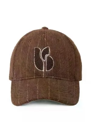Ba&sh Hugo Pinstriped Baseball Cap - Brown