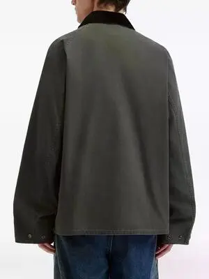 FINGERCROXX Corduroy Collar Patch Pocket Jacket