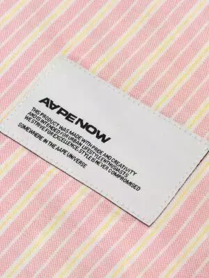 AAPE BY *A BATHING APE Moonface Striped Button-down Shirt