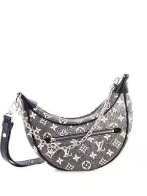 LOUIS VUITTON Monogram Jacquard Denim Hobo Bag - Grey