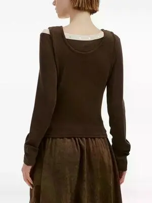 MUSIUM DIV. Layered Jersey Top With Logo Detail