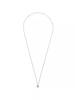 Werkstatt:München Polished Lock Pendant Necklace - Silver