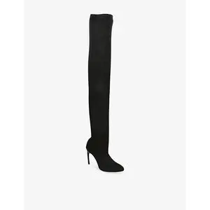 Victoria Beckham Harlow 100 Suede Thigh-high Boots