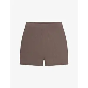 SKIMS Refined Knit High-waist Shorts - Amethyst