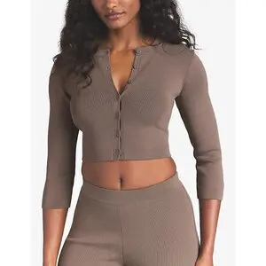 SKIMS Refined Knit Cropped Cardigan