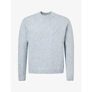 PERCIVAL Rhodes Logo Wool-blend Jumper - Blue