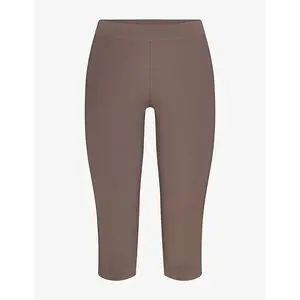 SKIMS Refined Knit High-waist Capri Leggings - Amethyst