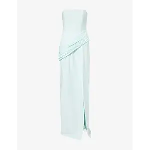 Sabina Bilenko Draped Crepe Maxi Dress