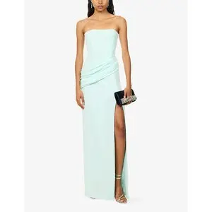 Sabina Bilenko Draped Crepe Maxi Dress