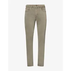 VINGT QUATRE Tapered Mid-rise Cotton Trousers