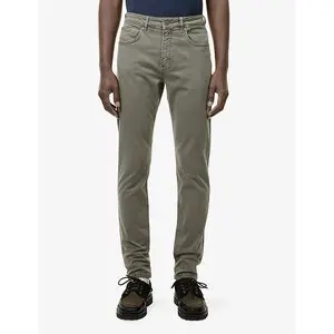 VINGT QUATRE Tapered Mid-rise Cotton Trousers