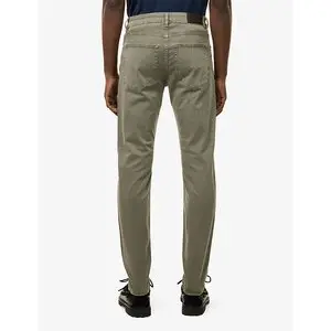 VINGT QUATRE Tapered Mid-rise Cotton Trousers