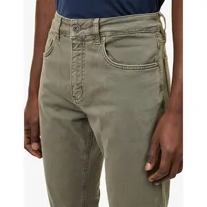 VINGT QUATRE Tapered Mid-rise Cotton Trousers