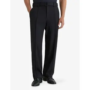 REISS Peshi Belted Pintuck Woven Trousers