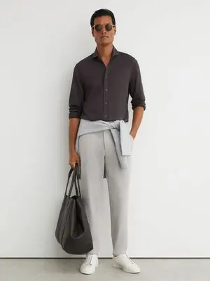 REISS Shirt - Dark Brown