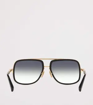Dita Mach-one Square Frame Aviator Sunglasses - Black