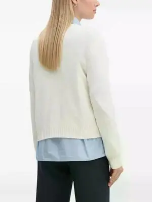 BENETTON Argyle Pattern Cable Knit Sweater