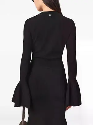 Stella McCartney Compact Knit Bell-sleeve Cardigan