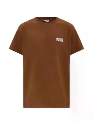 American Vintage Ykobow Logo-print T-shirt - Brown