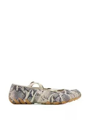 Adidas Ghost Sprint Snakeskin-effect Ballet Flats - Neutrals
