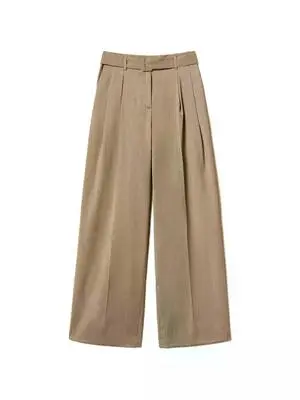 TWINSET Belted Pleated Trousers