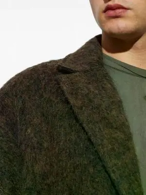 DIESEL® Brushed Wool Blend Mid-length Coat