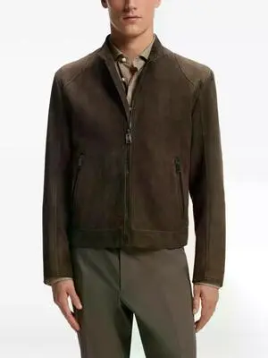 BOSS Zip Long Sleeves Jacket - Brown