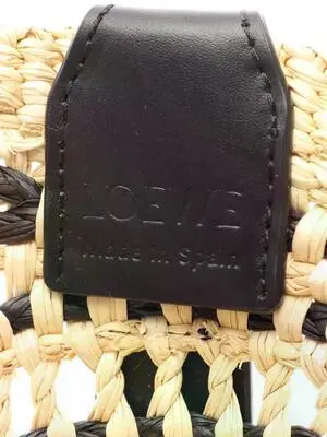 Loewe Small Raffia Basket Bag - Neutrals