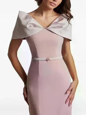 CRISTALLINI Avalon Bow-detail Midi Dress