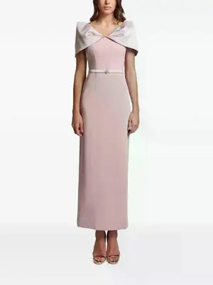 CRISTALLINI Avalon Bow-detail Midi Dress