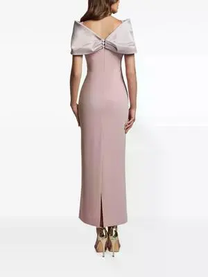 CRISTALLINI Avalon Bow-detail Midi Dress