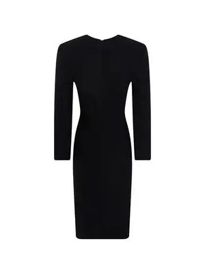 Chiara Boni La Petite Robe Square Neck Long Sleeve Midi Dress