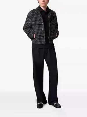 MSGM Logo-patch Long-sleeve Polo Shirt - Black