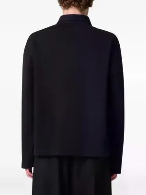 MSGM Logo-patch Long-sleeve Polo Shirt