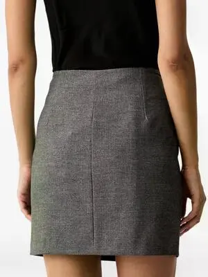 FRACOMINA Belted Herringbone-pattern Mini Skirt