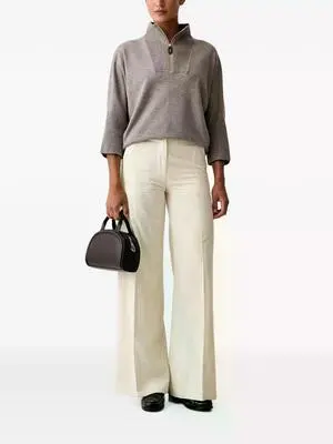 Joseph Ribkoff Quarter-zip Waffle-knit Sweater