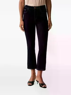 FRACOMINA Cropped Flared Jeans With Contrast Stitching